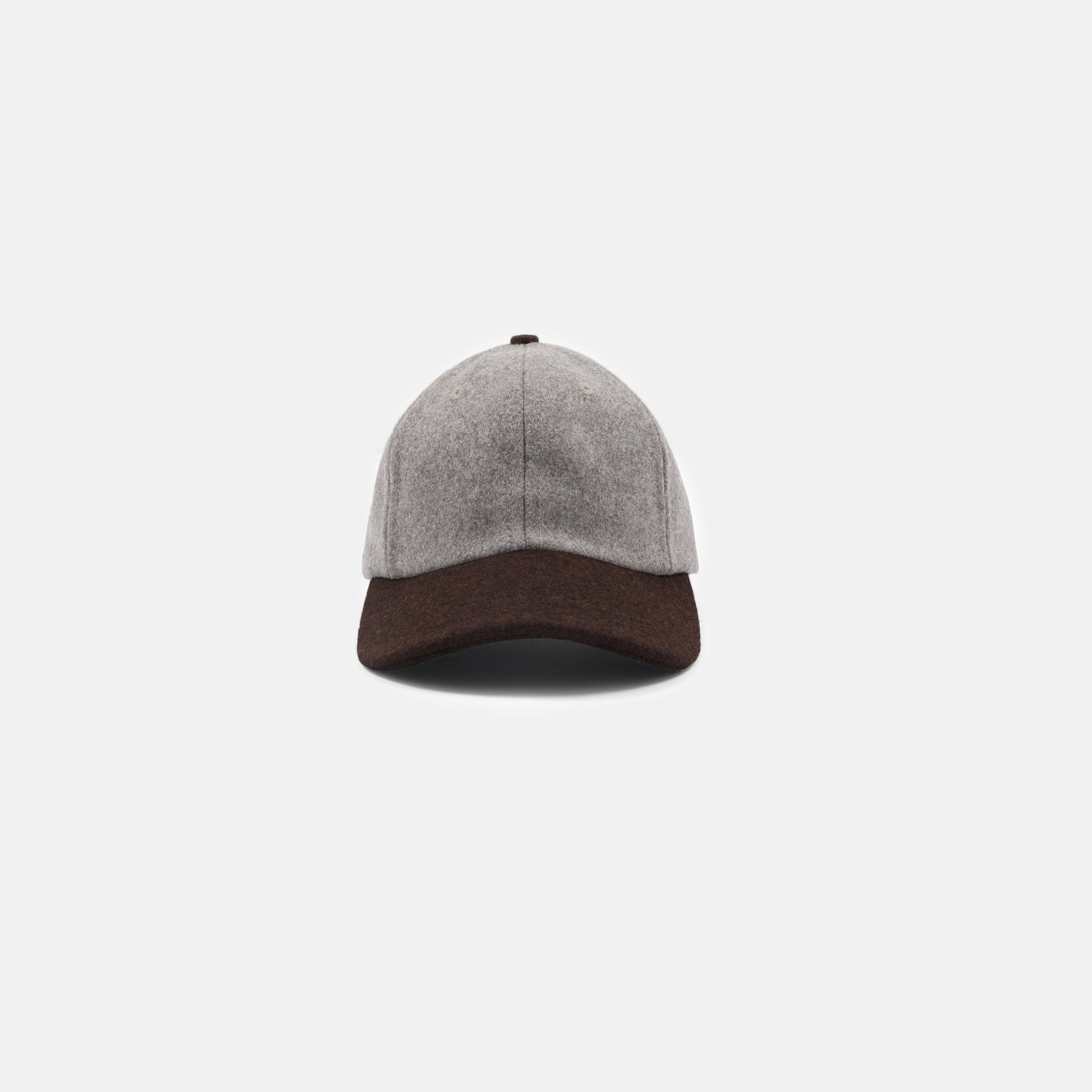 Baseball Hat in Oatmeal and Red Oak Melton Wool – Porterhouse Clothing ...